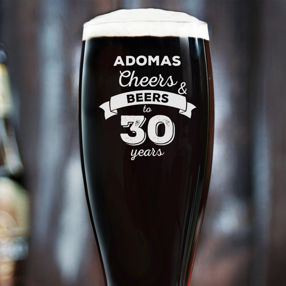 Cheers&beers - Graviruotas alaus bokalas - MyGift.lt