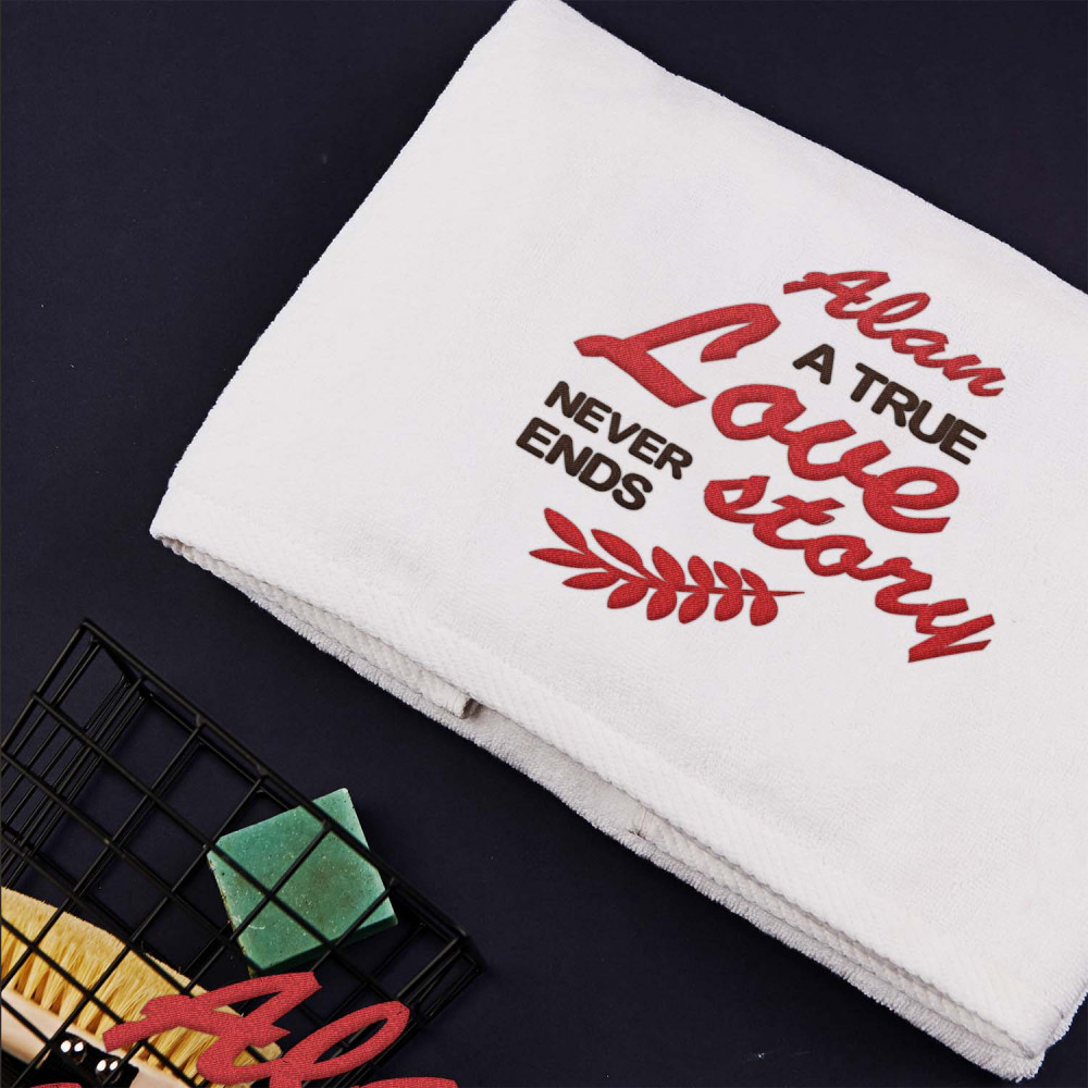 Man love story - siuvinėtas rankšluostis - MyGift.lt