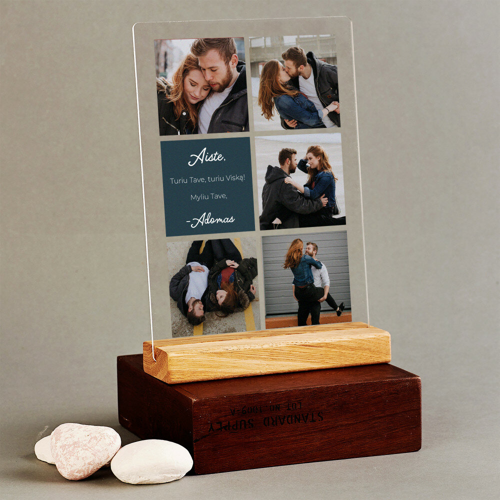 Meilės - Spauda ant akrilinio stiklo su stovu - MyGift.lt