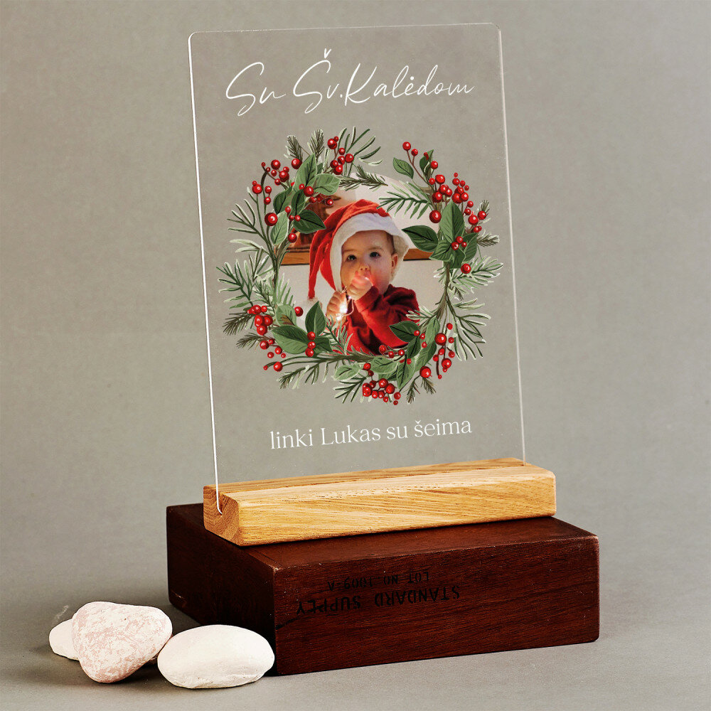 Papuošimas nuotrauka - Spauda ant akrilinio stiklo su stovu - MyGift.lt