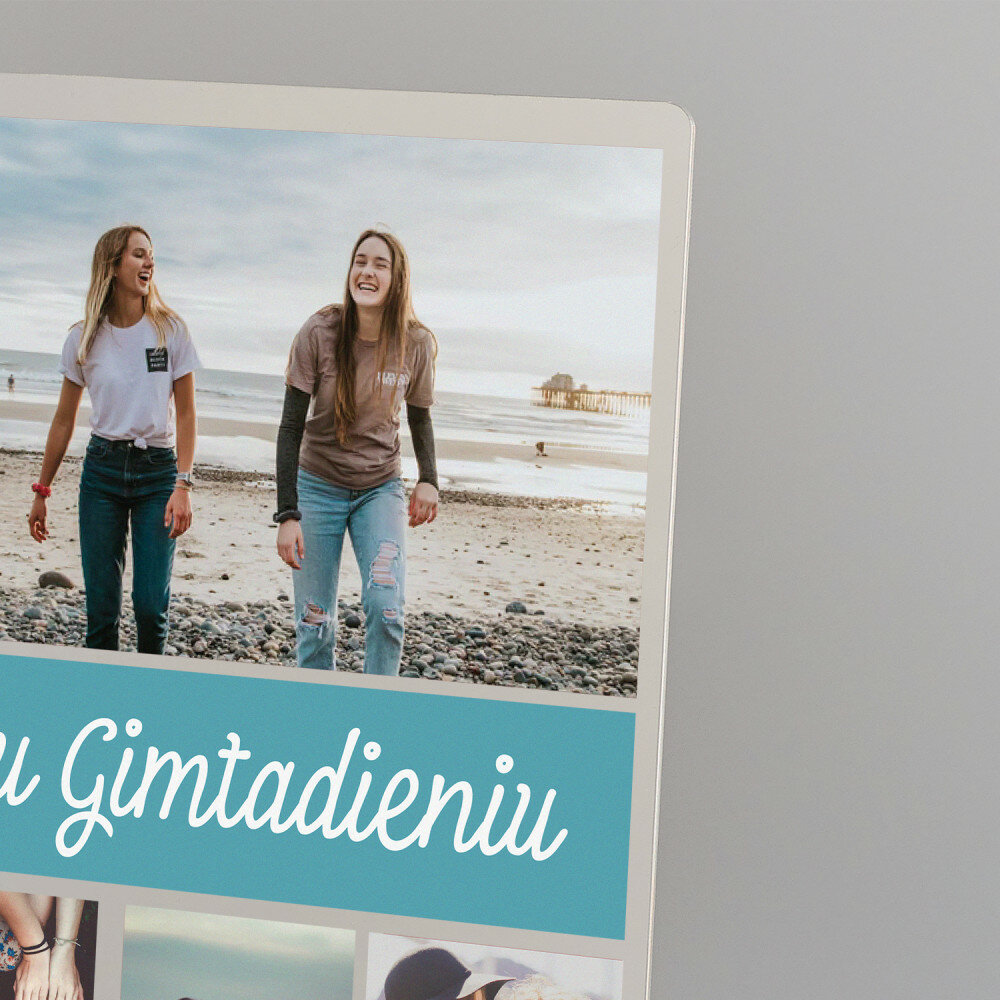 Gimtadienis nuotraukos - Spauda ant akrilinio stiklo su stovu - MyGift.lt