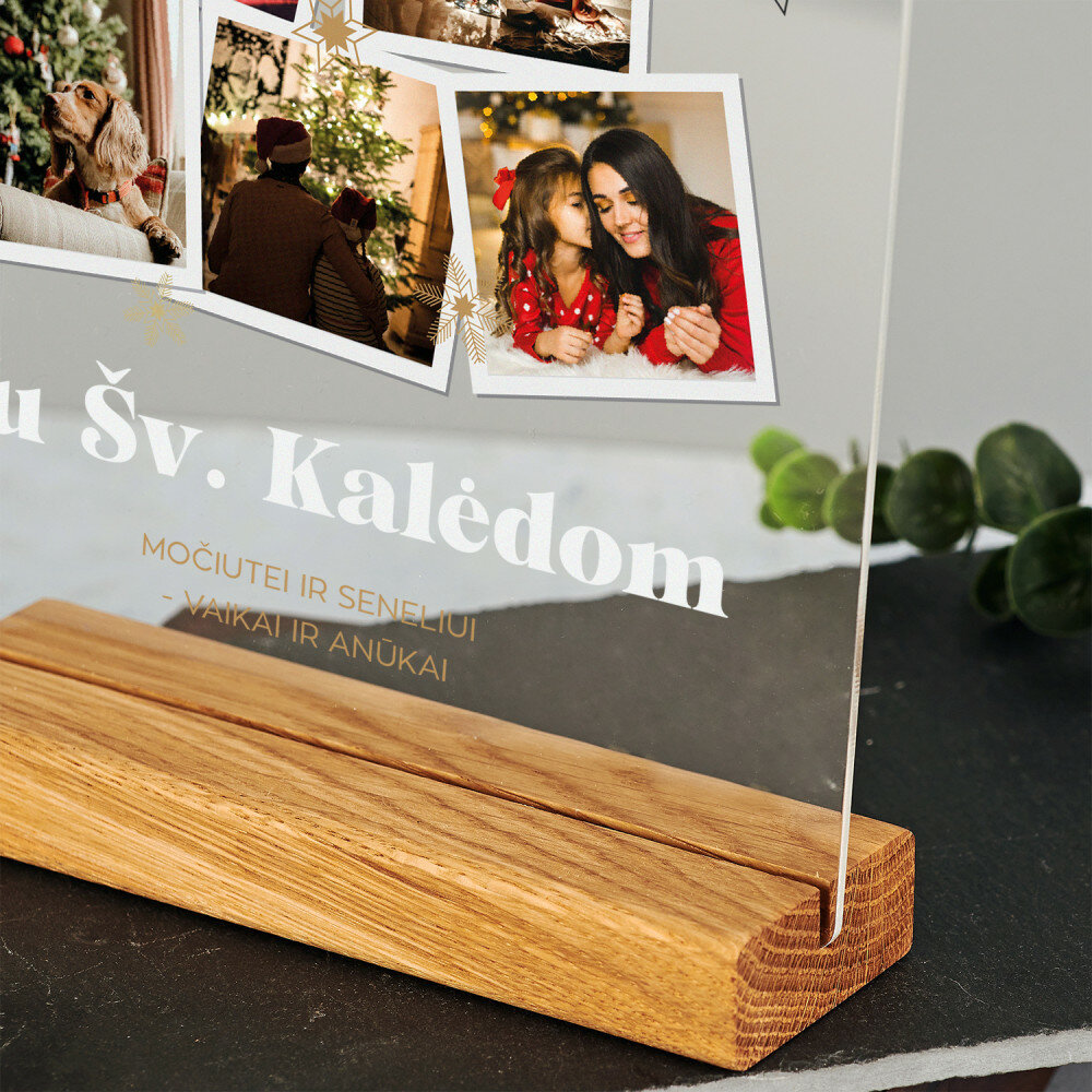 Su Šv Kalėdom nuotraukos - Spauda ant akrilinio stiklo su stovu - MyGift.lt